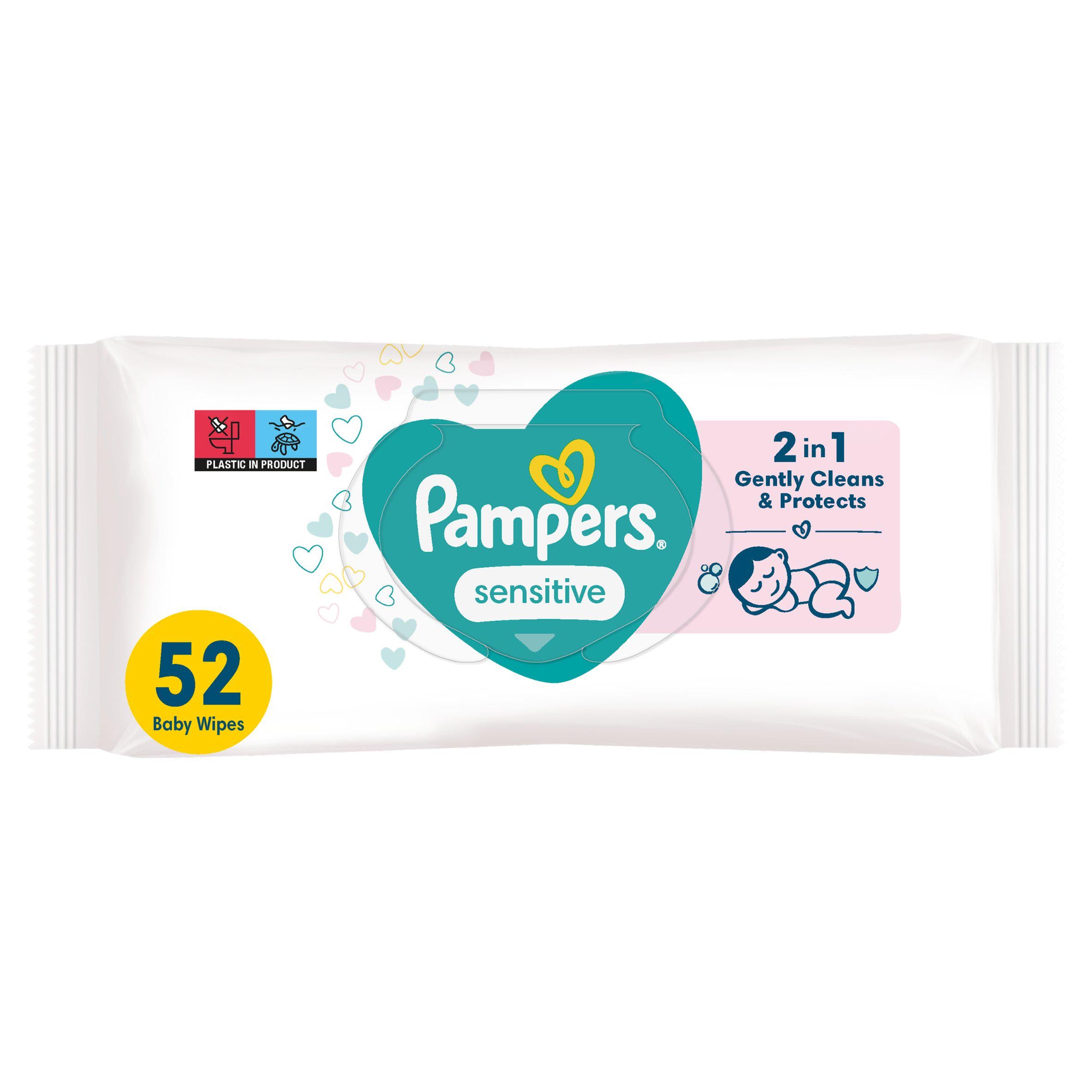 Pampers Sensitive Baby Wet Wipes Pack x52 count(Pack of 1) – nappyworlduk
